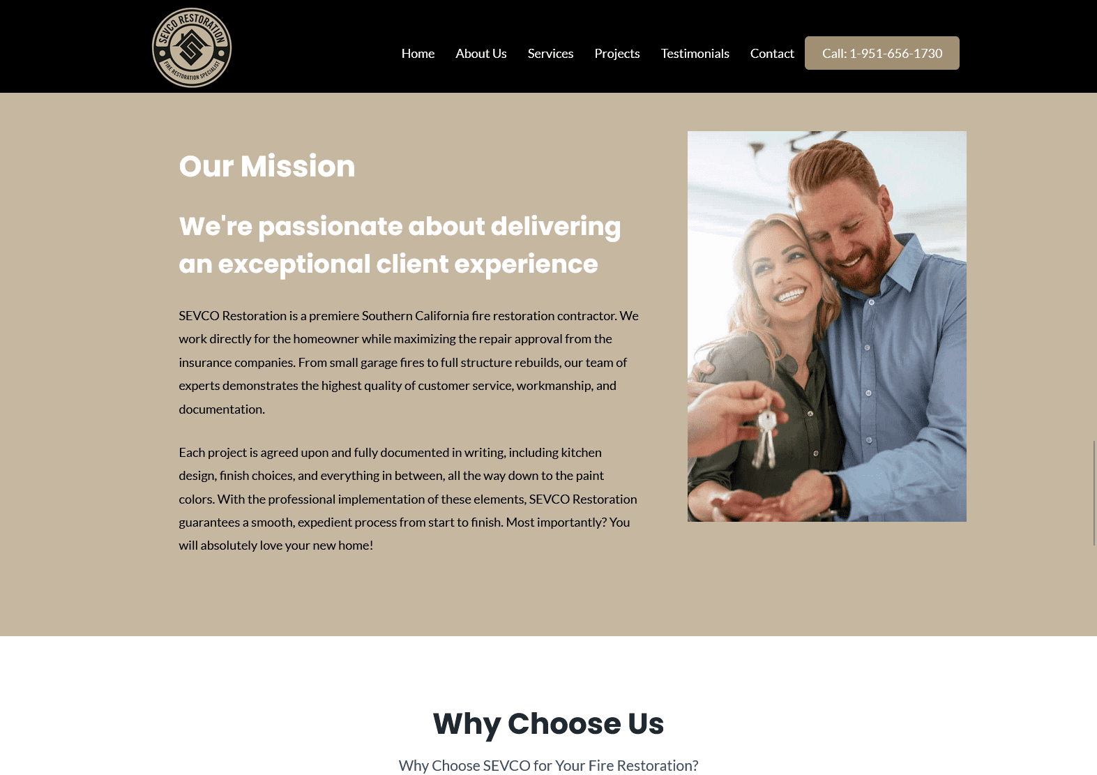 SEVCO Restoration Website Design Project - Imaginemonkey.com
