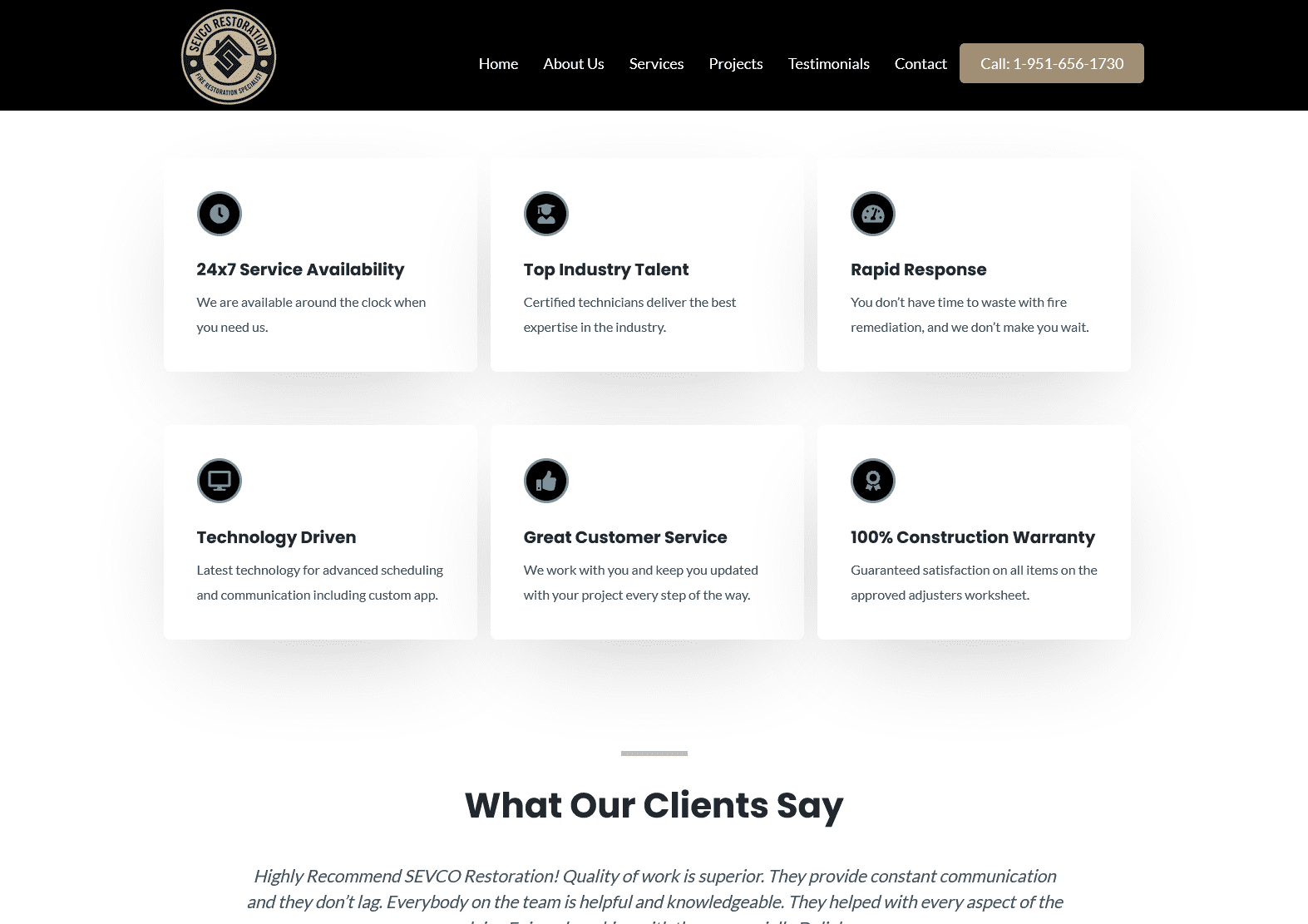 SEVCO Restoration Website Design Project - Imaginemonkey.com