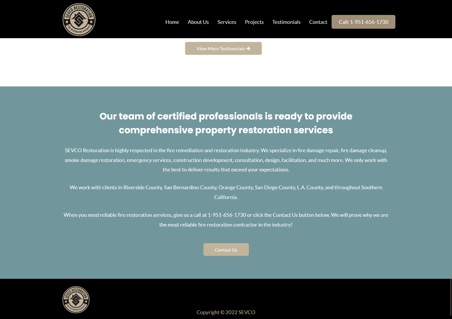 SEVCO Restoration Website Design Project - Imaginemonkey.com